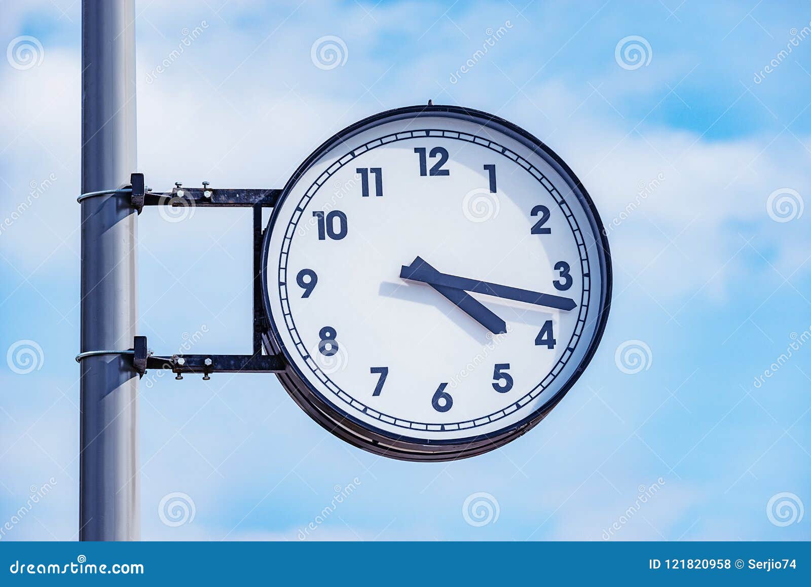 Railway station clock. stock photo. Image of countdown - 121820958