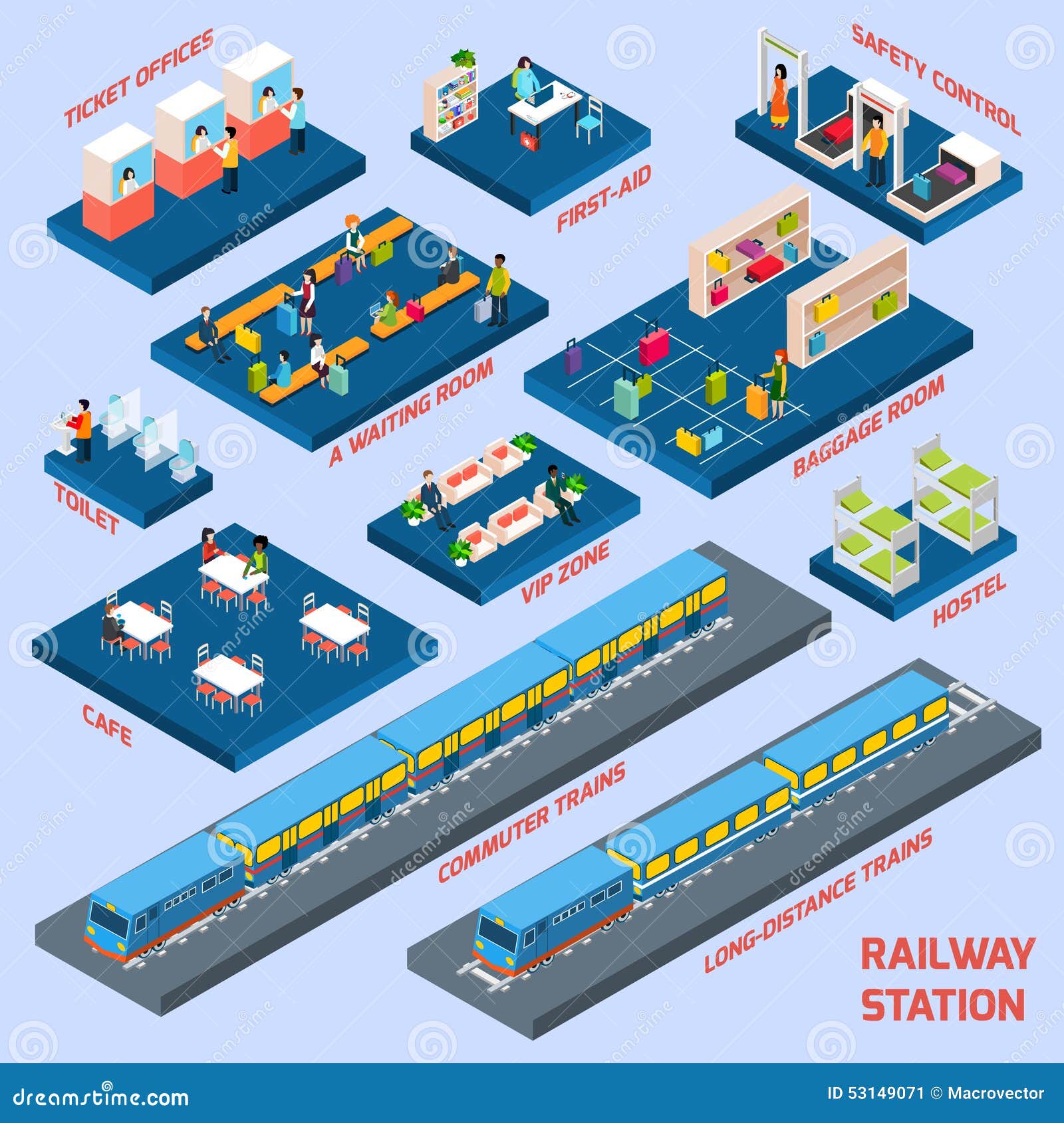 Railway Concept, Cartoon Style | CartoonDealer.com #87477953