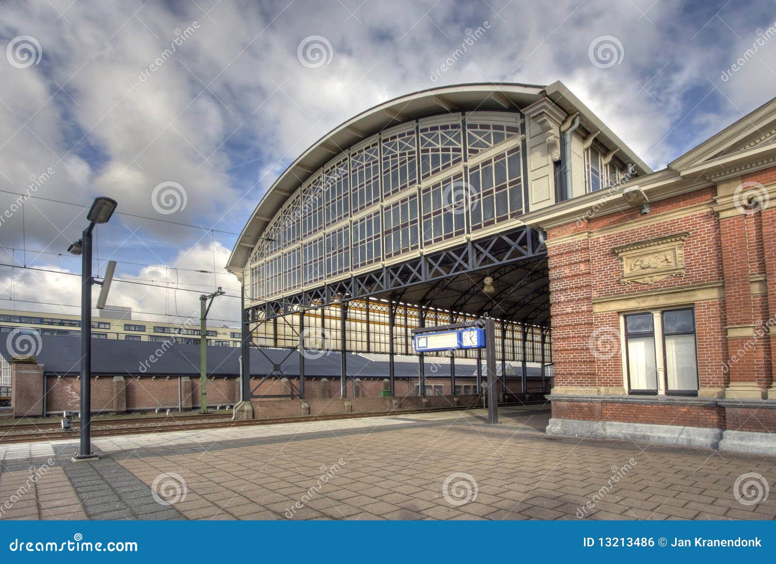 Railway Station Holland Spoor Stock Photo - Image of clouds, holland ...