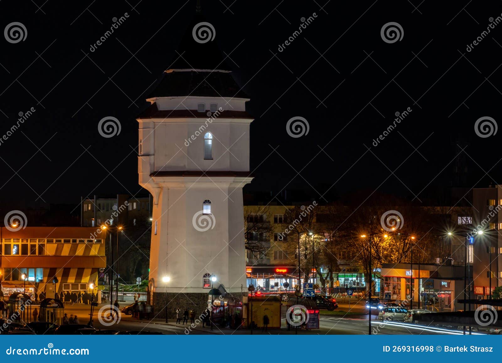 Railway Station in Konin with an Old Water Tower Stock Photo - Image of ...