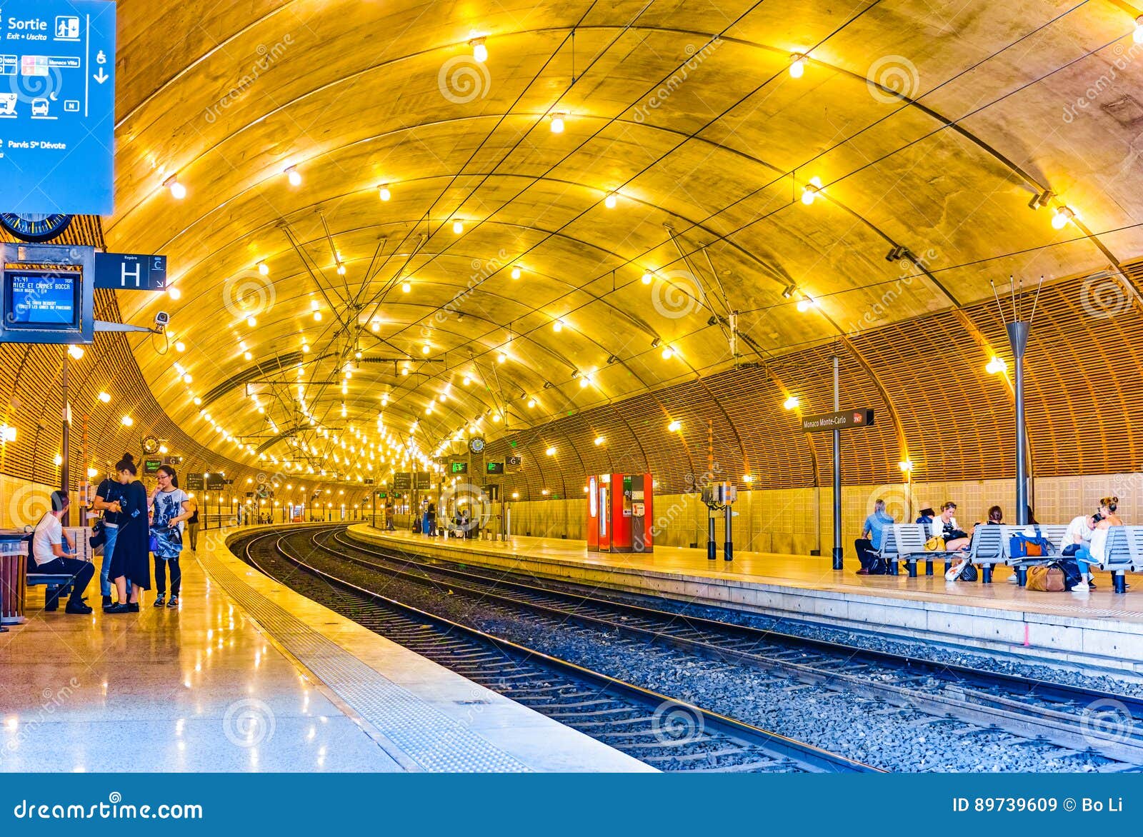 Railway Station of Monaco editorial stock image. Image of road - 89739609