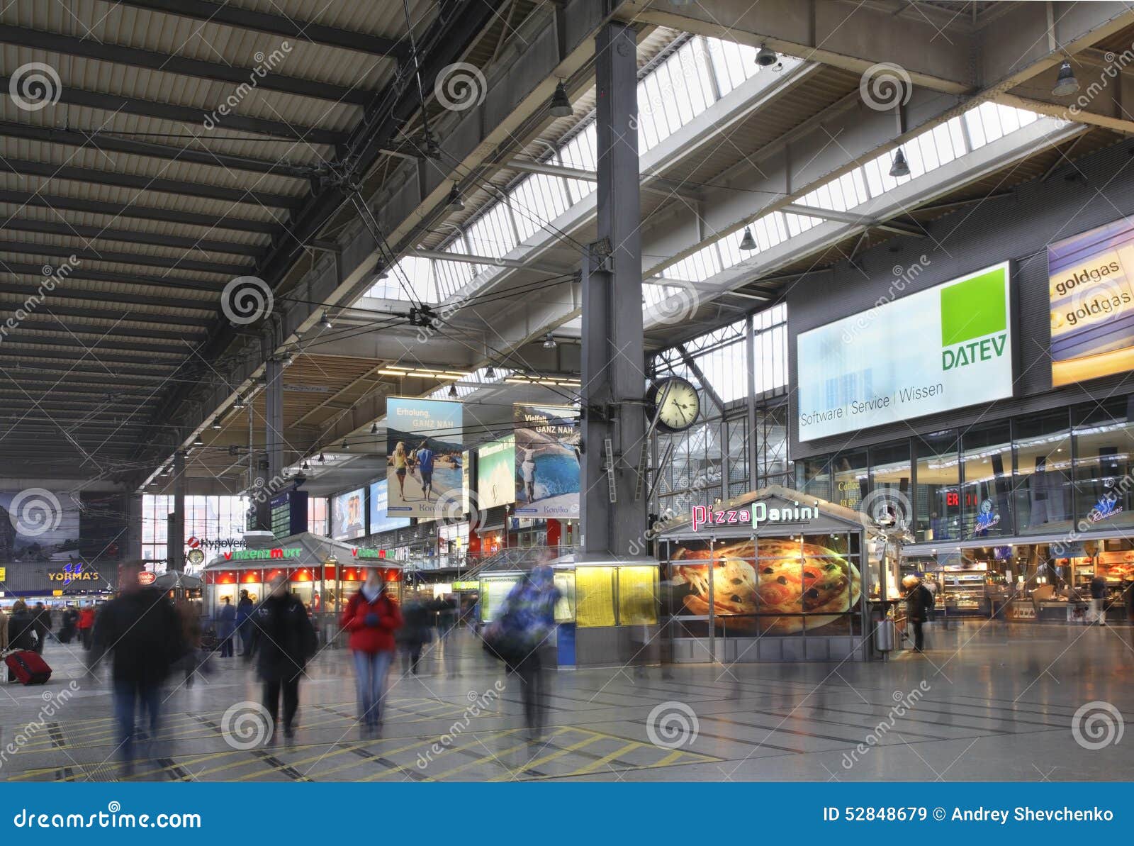 Railway Station in Munich. Germany Editorial Stock Image - Image of ...