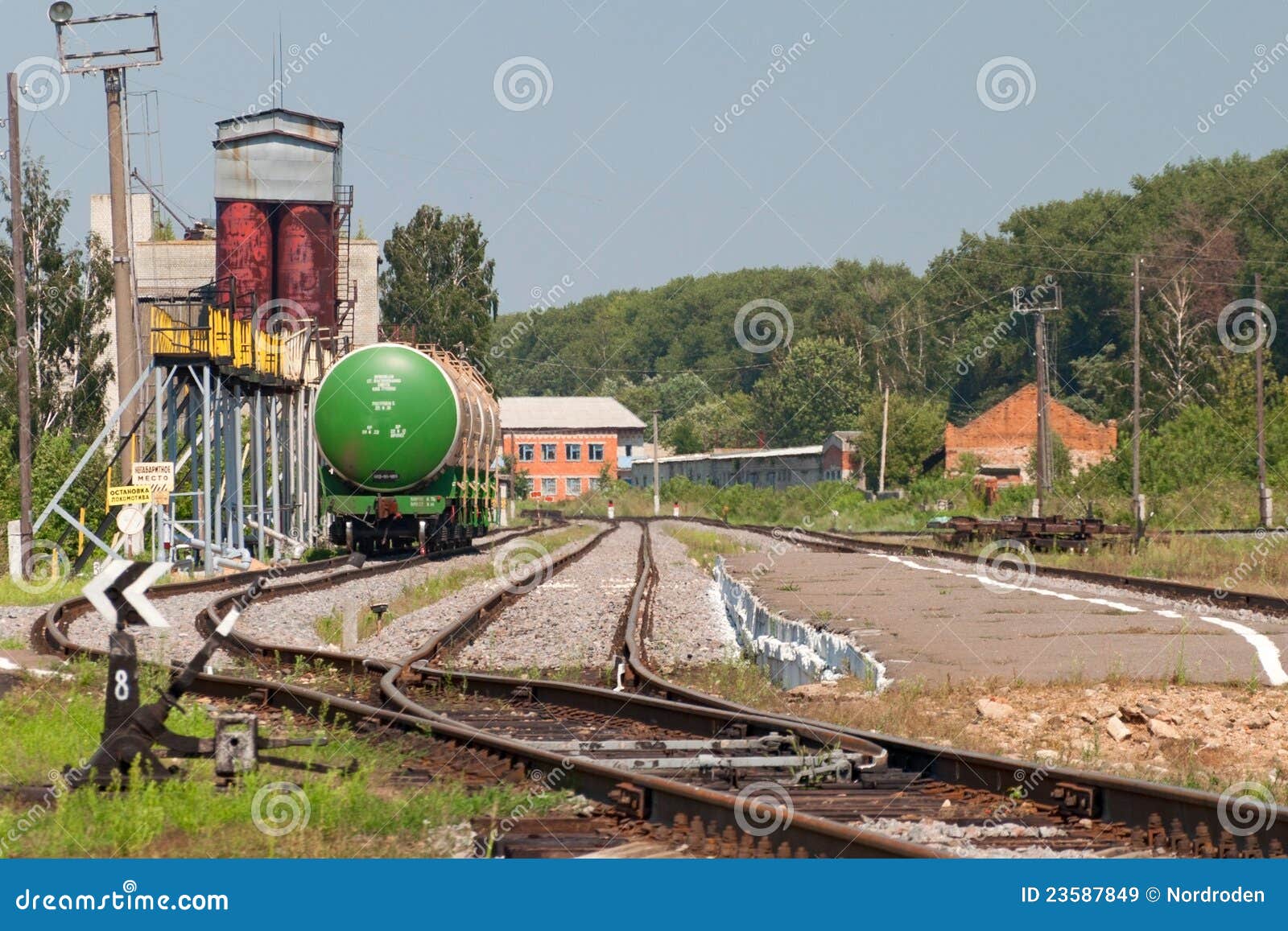 Railway Station Oil Terminal Stock Image - Image of move, industry ...