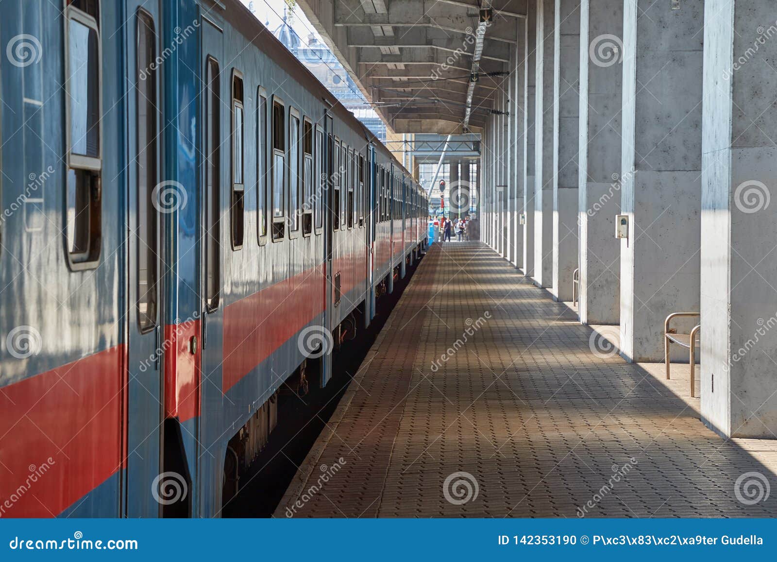 Railway Station with Passanger Train Stock Photo - Image of industry ...