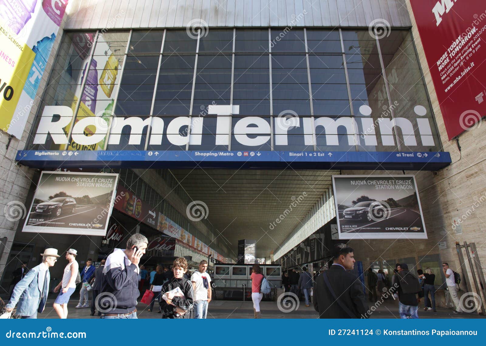 Railway Station in Rome, Italy Editorial Stock Image - Image of track ...