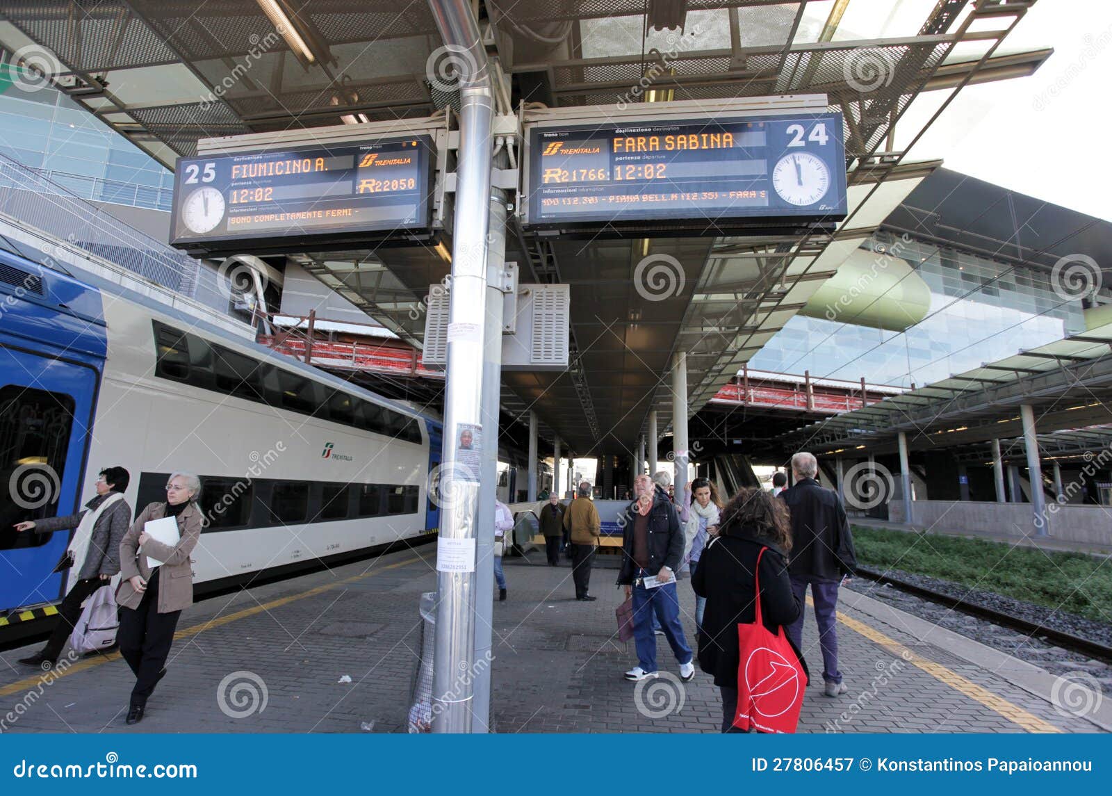 Railway Station in Rome, Italy Editorial Photography - Image of train ...