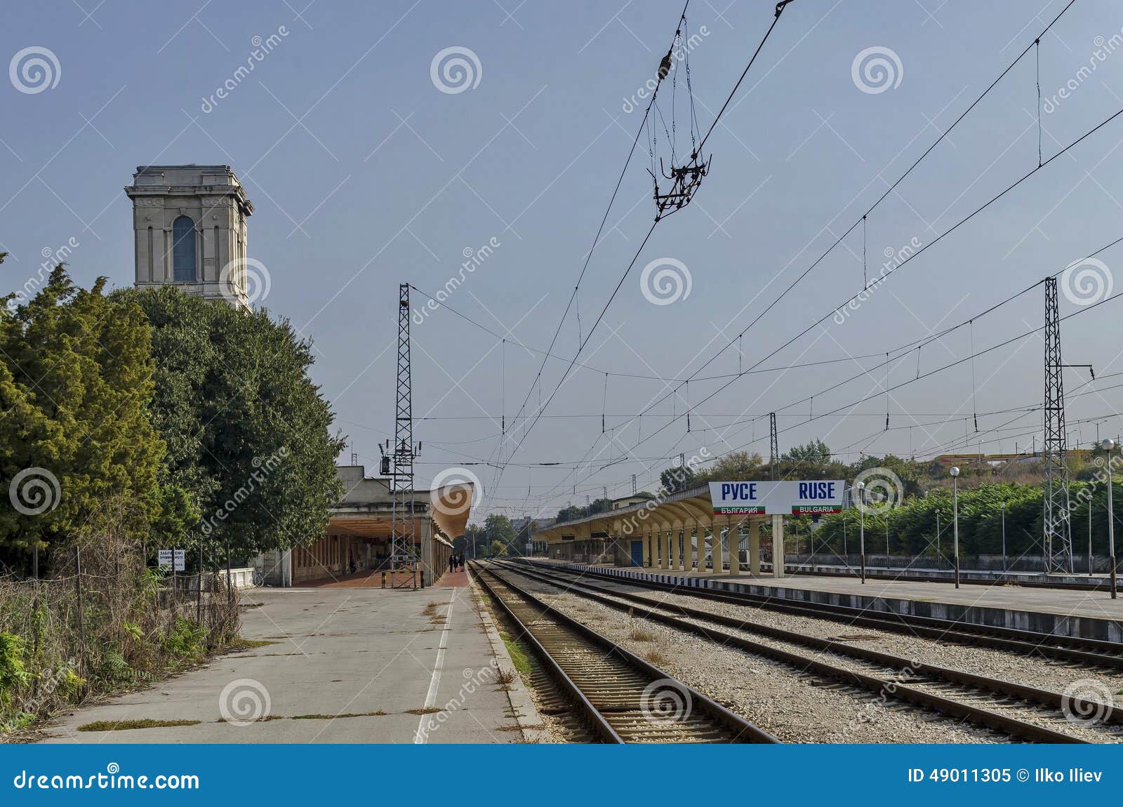Railway Station in Ruse Town Stock Image - Image of architecture ...