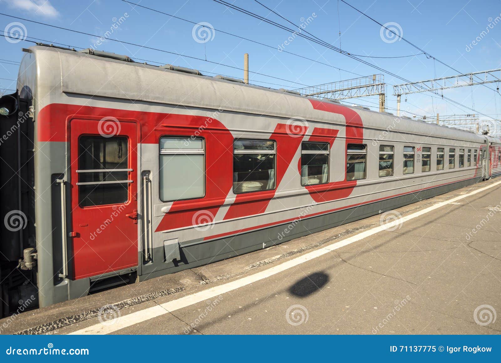 Railway Station in Russia and Freight and Passenger Trains Editorial ...