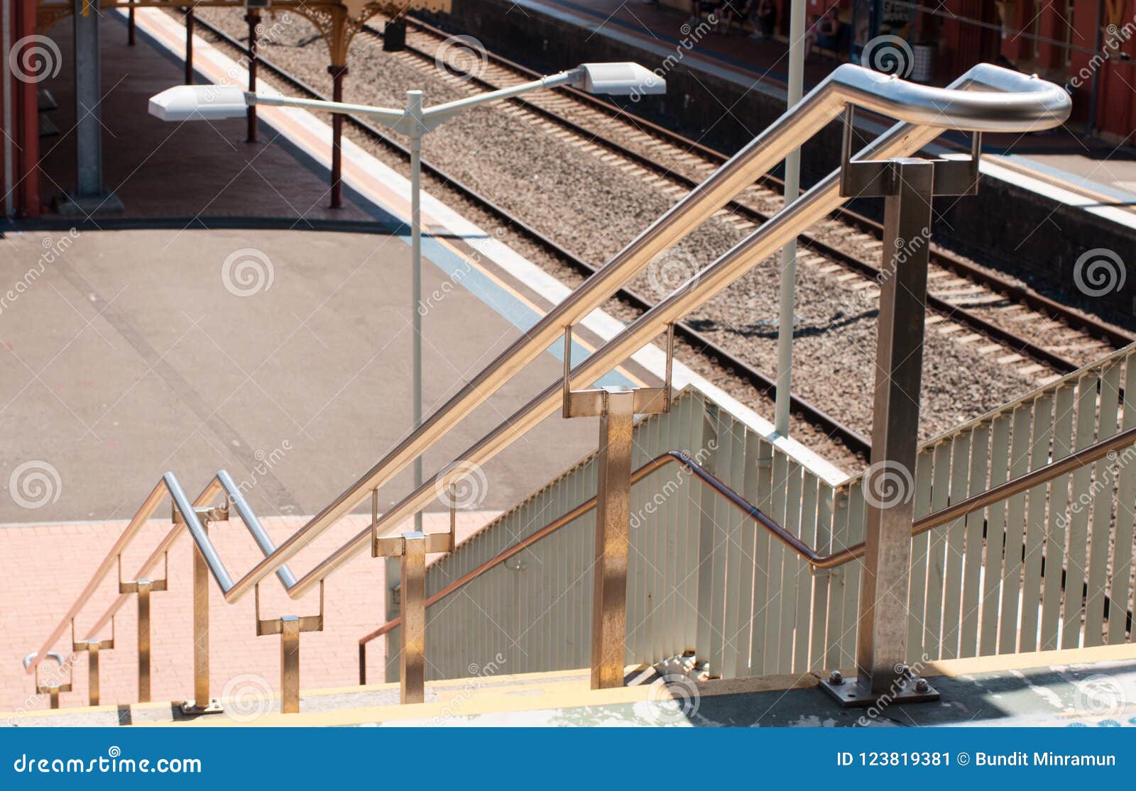 Hand Holder Handrail In Electric Train. Public Transportation Royalty ...