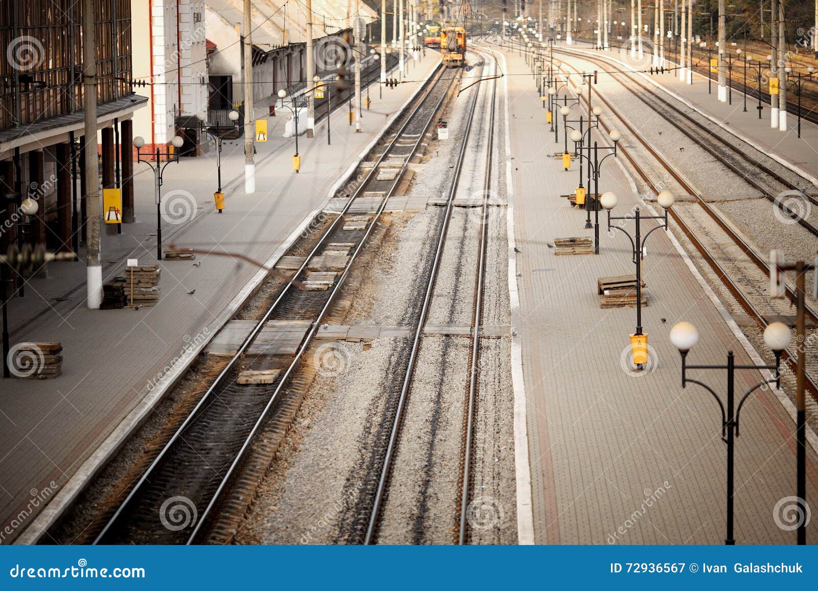 Railway station. top view stock image. Image of travel - 72936567