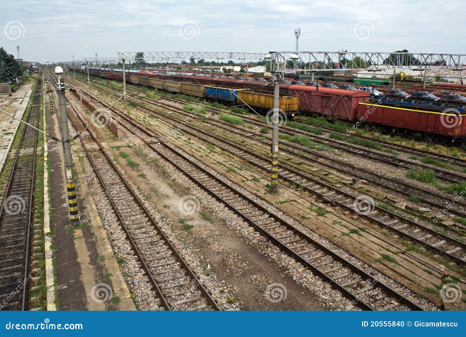 Railway Station - Train Rails Stock Photo - Image of haulage ...