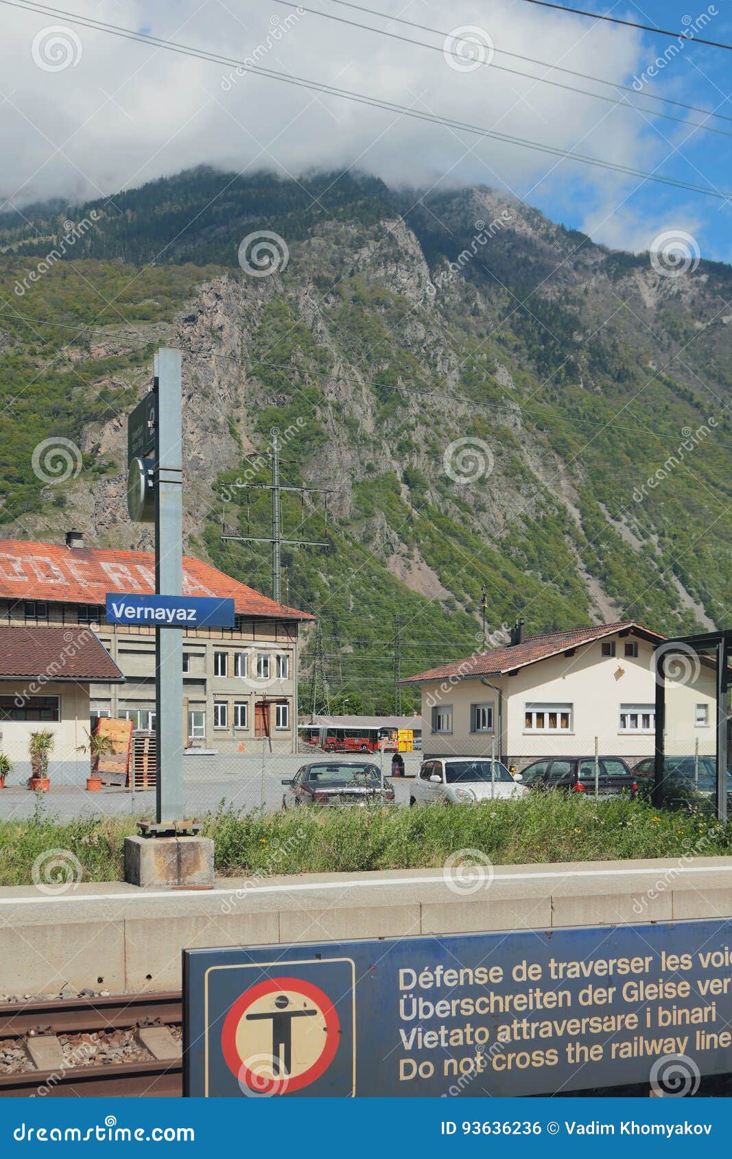 At Railway Station. Vernayaz, Martigny, Switzerland; 08-05-2017 Stock ...