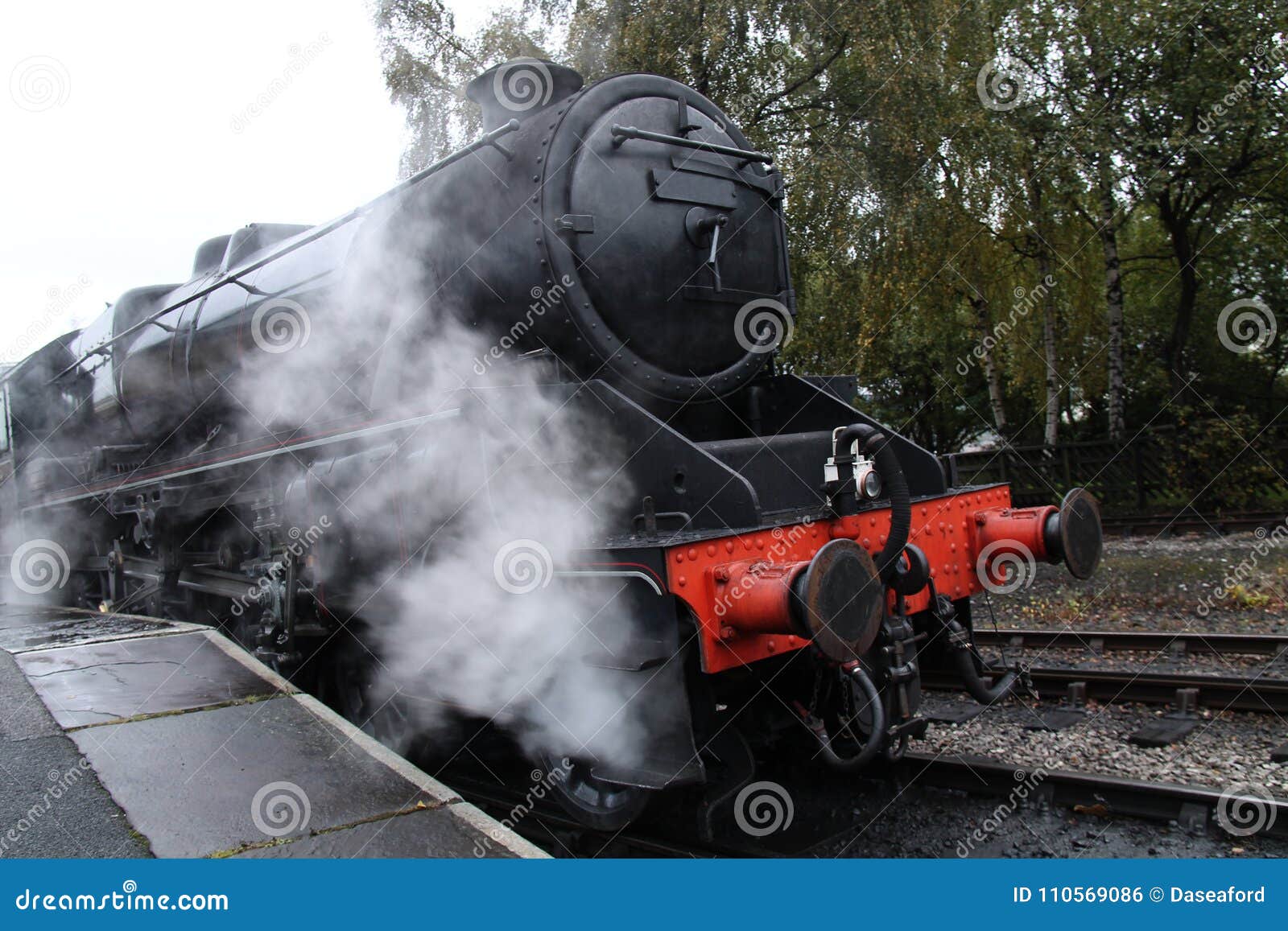 Railway Steam Engine. stock photo. Image of transport - 110569086