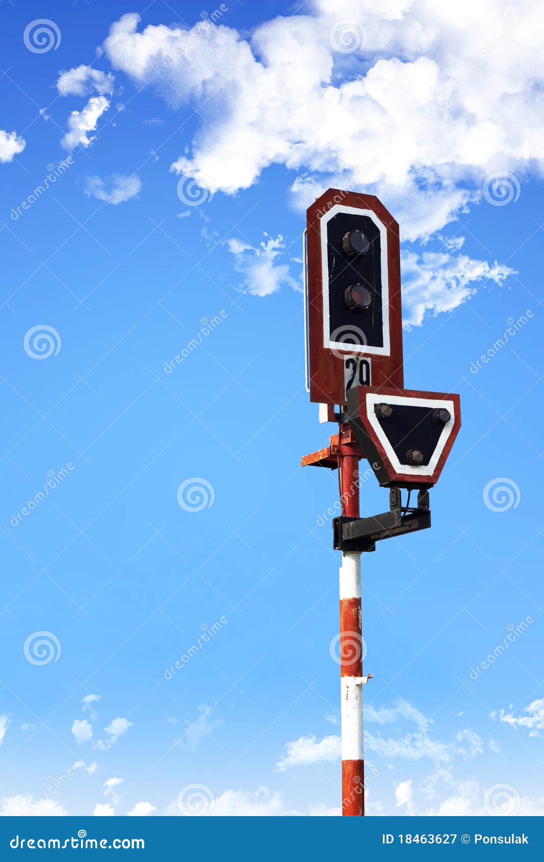 Railway stop light stock image. Image of component, station - 18463627