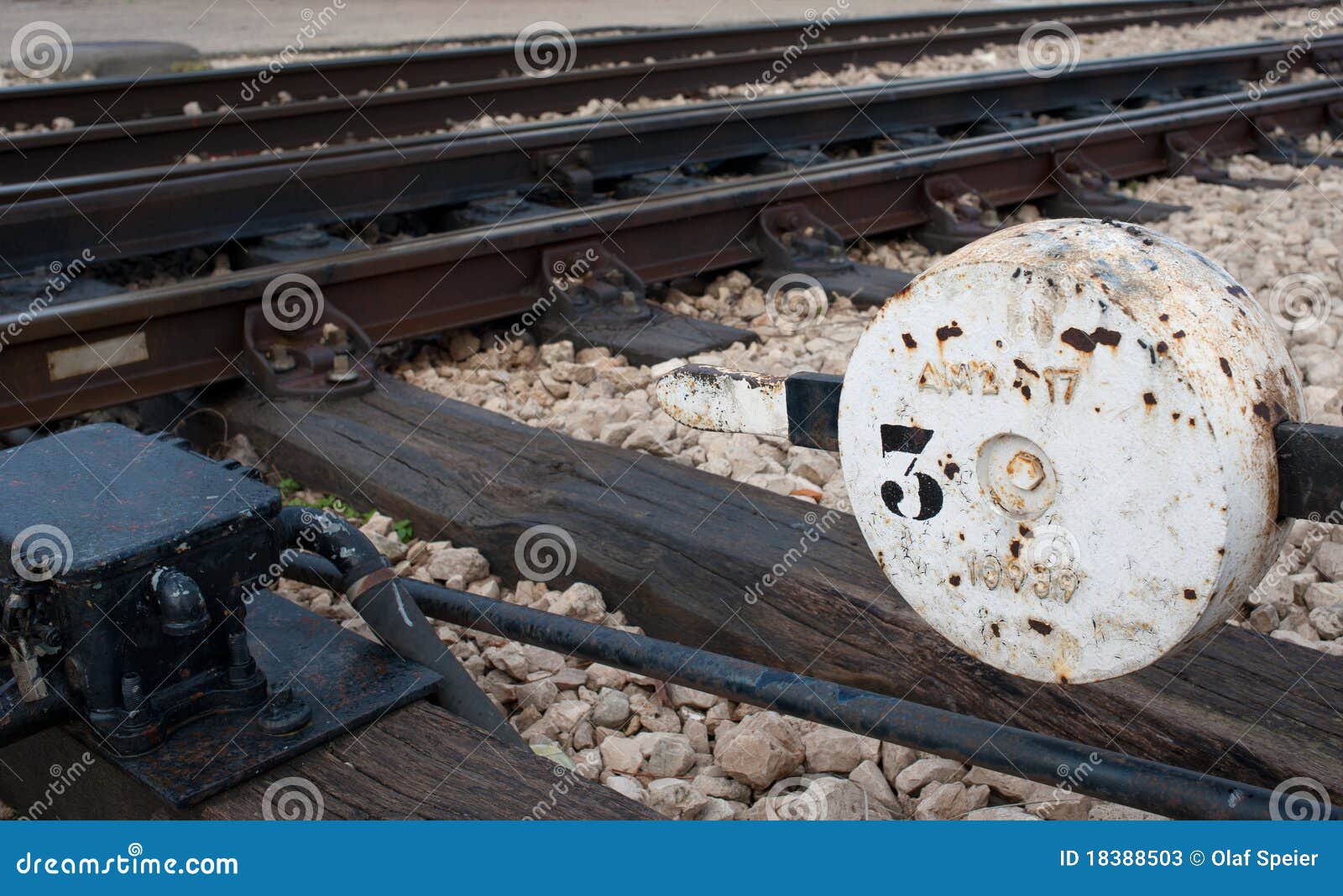 Manual Railway Track Switch In Rural Queensland, Australia Stock ...