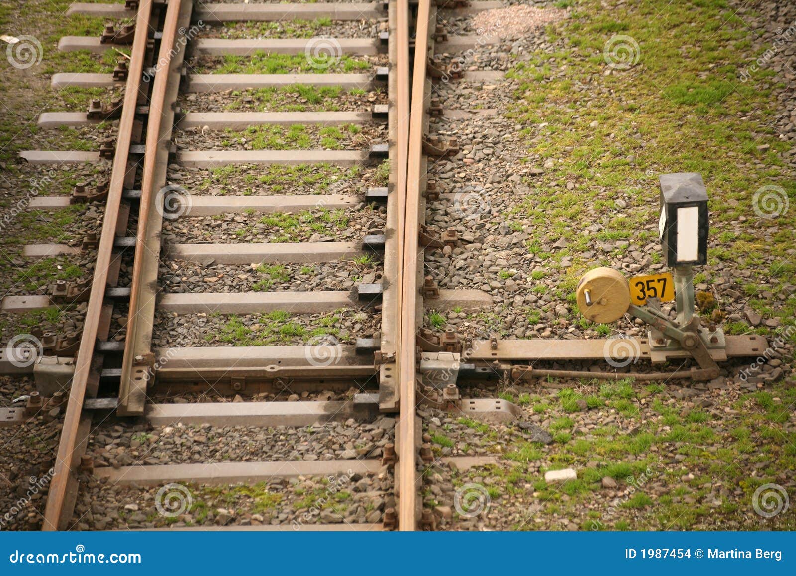 Railway switch stock photo. Image of connection, gravel - 1987454