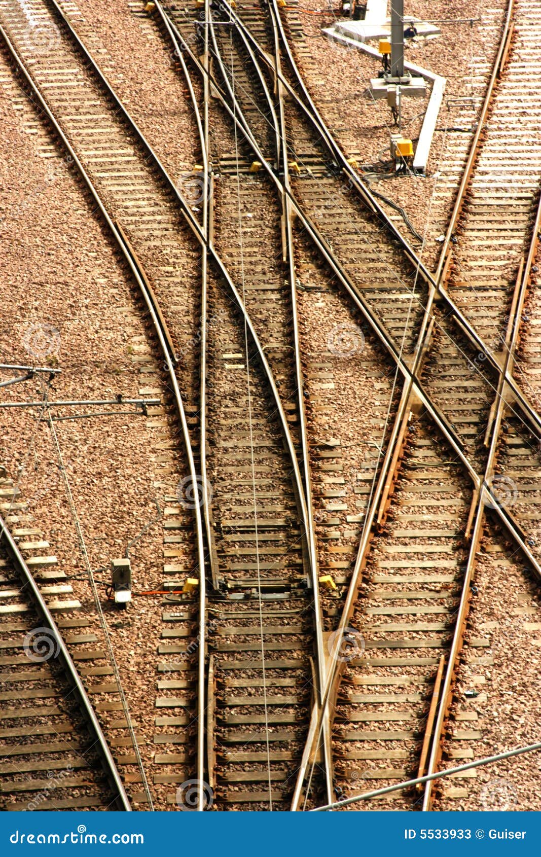 Railway Switch Points stock image. Image of points, overhead - 5533933