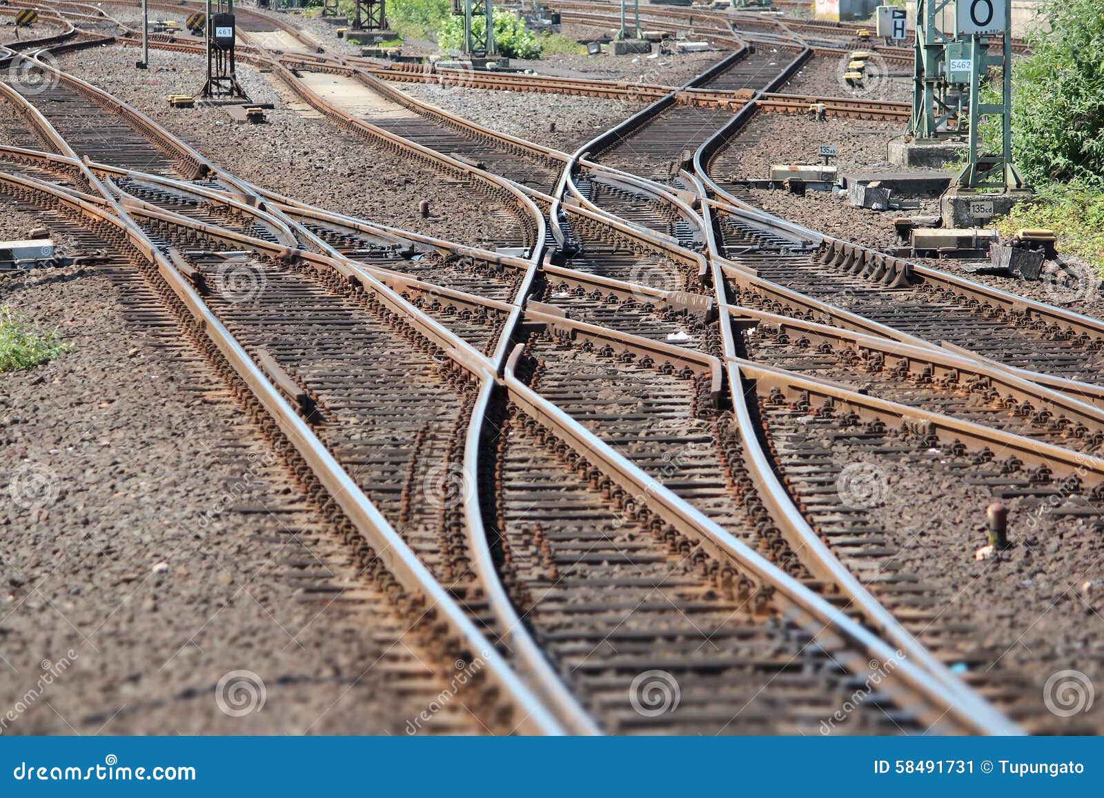 Railway switch stock image. Image of railroad, dusseldorf - 58491731