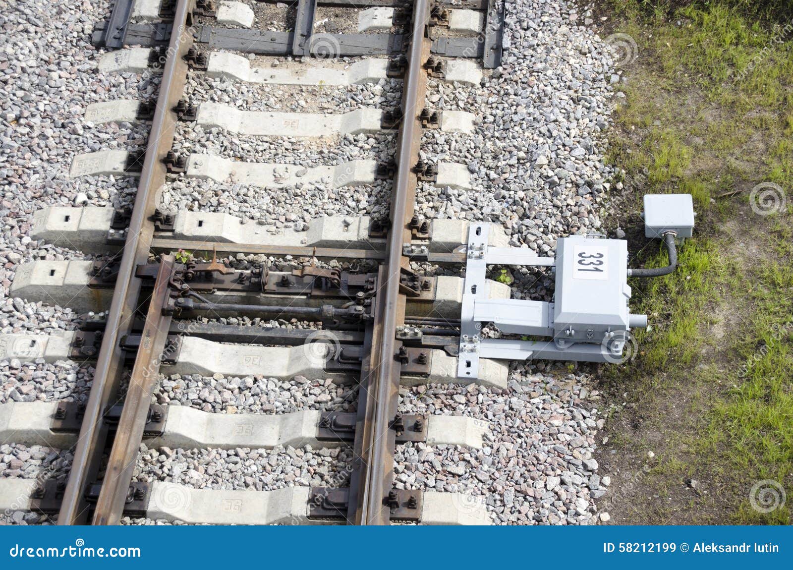 Railway switch stock image. Image of technology, direction - 58212199