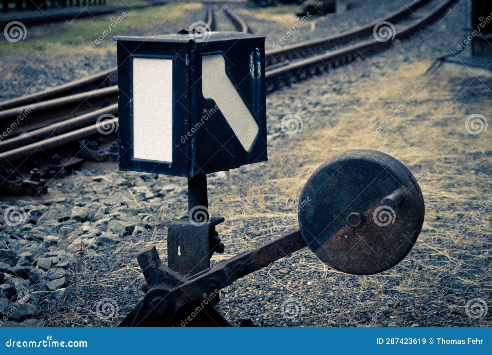 Railway switch sign stock image. Image of machine, equipment - 287423619