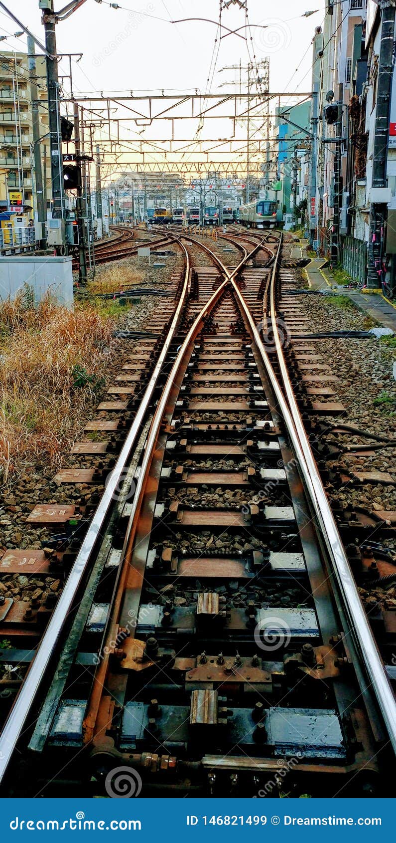 A railway switching point stock image. Image of train - 146821499