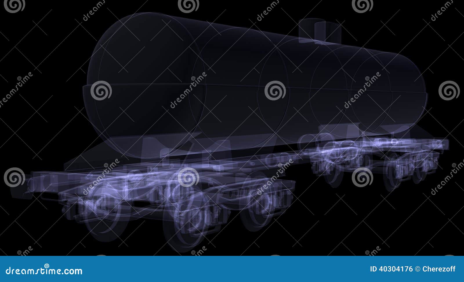 Railway tank. X-ray render stock illustration. Illustration of cylinder ...