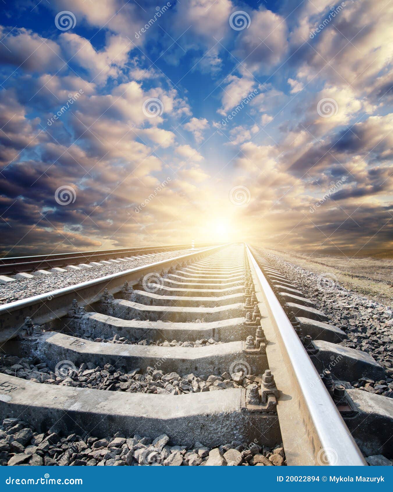 Railway to horizon stock photo. Image of heaven, abstract - 20022894