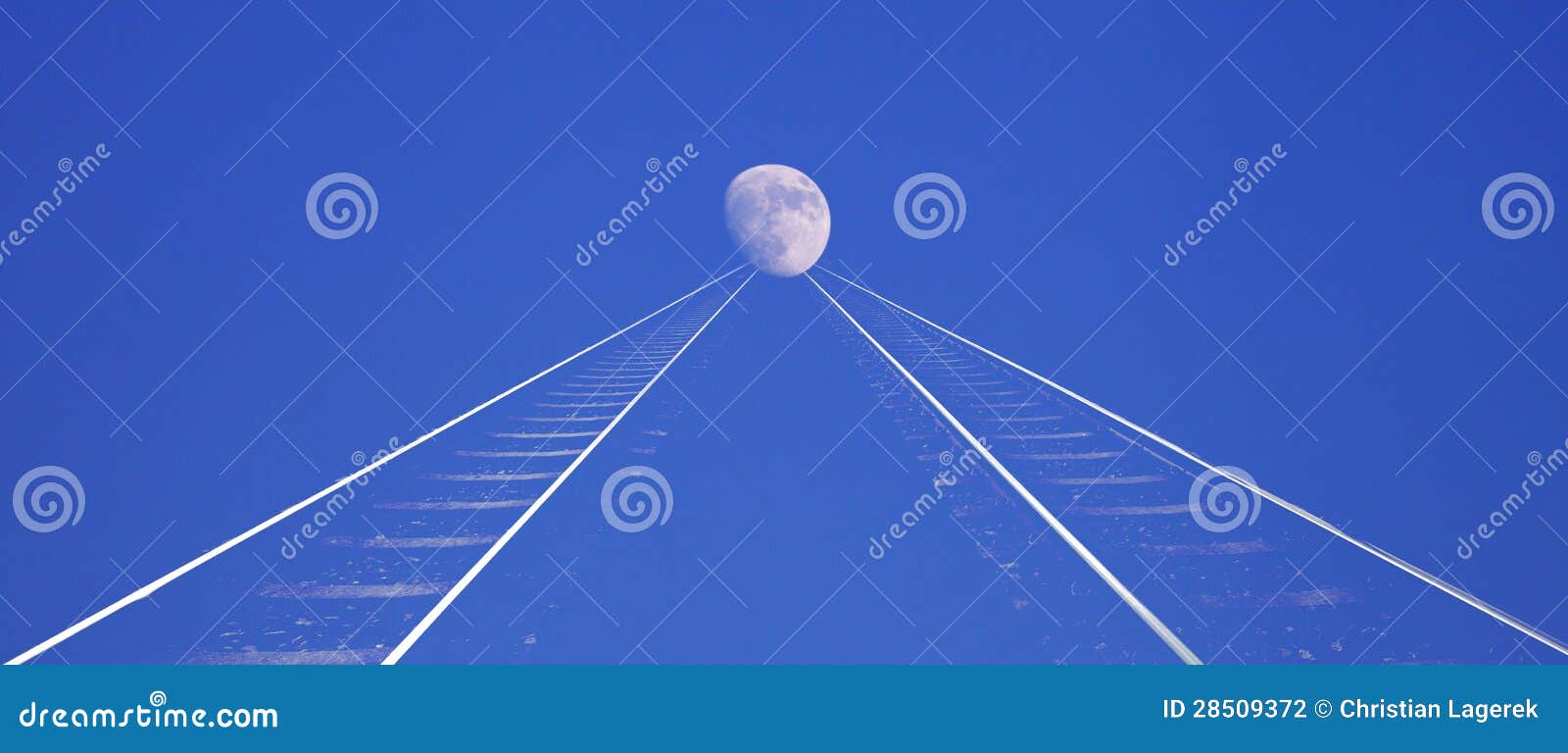 Railway to the moon stock photo. Image of traintracks - 28509372