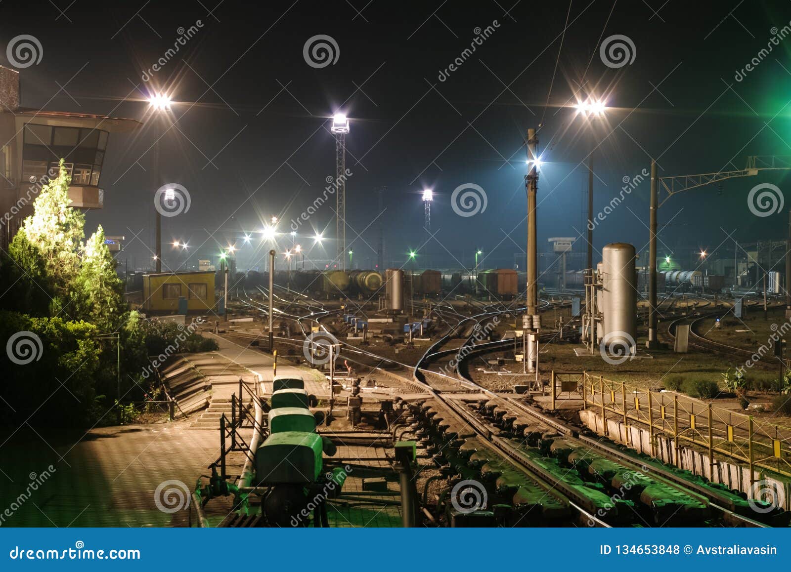 Railway To Move Trains. Railway Infrastructure Stock Photo - Image of ...