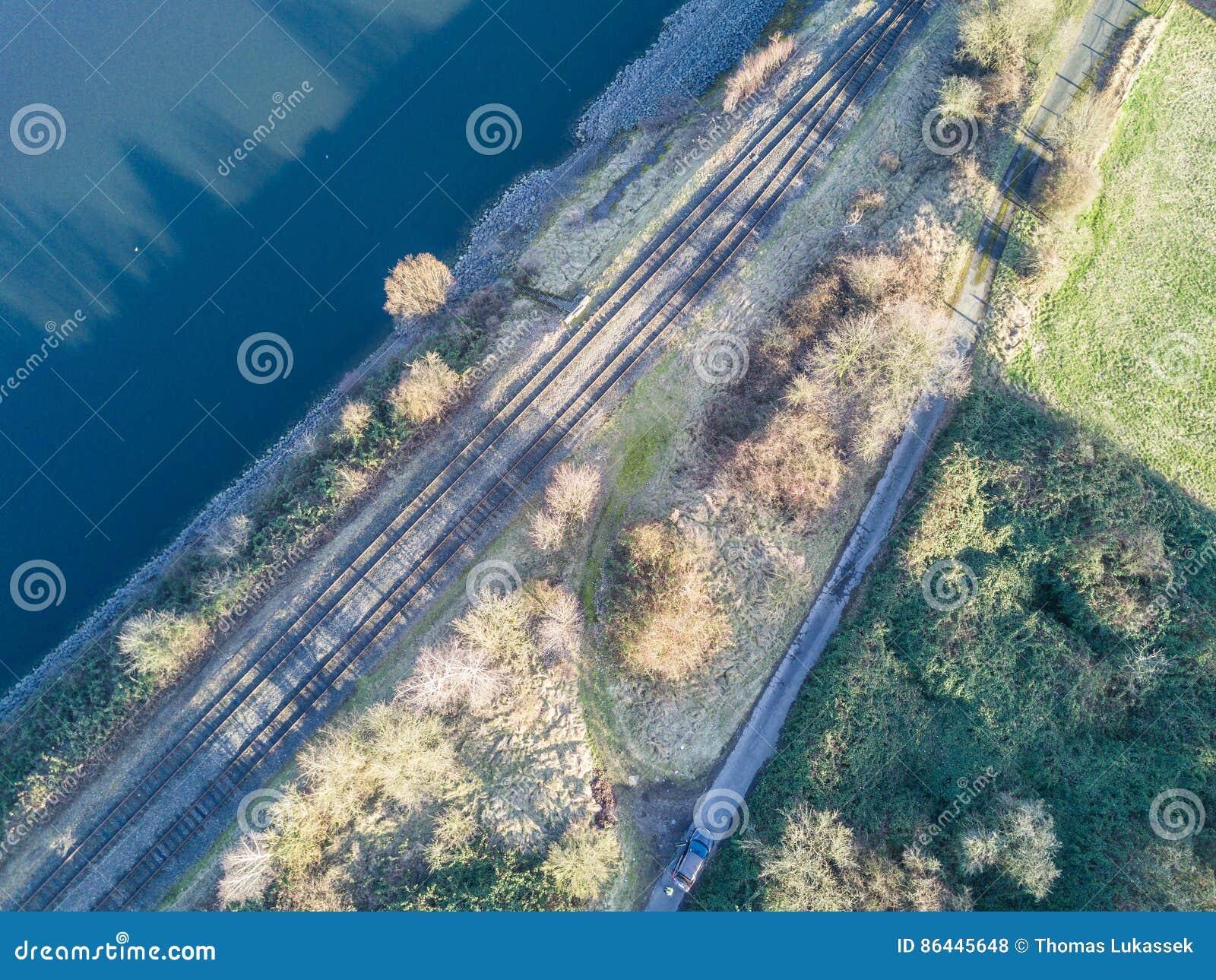 Railway track from above stock photo. Image of line, direction - 86445648