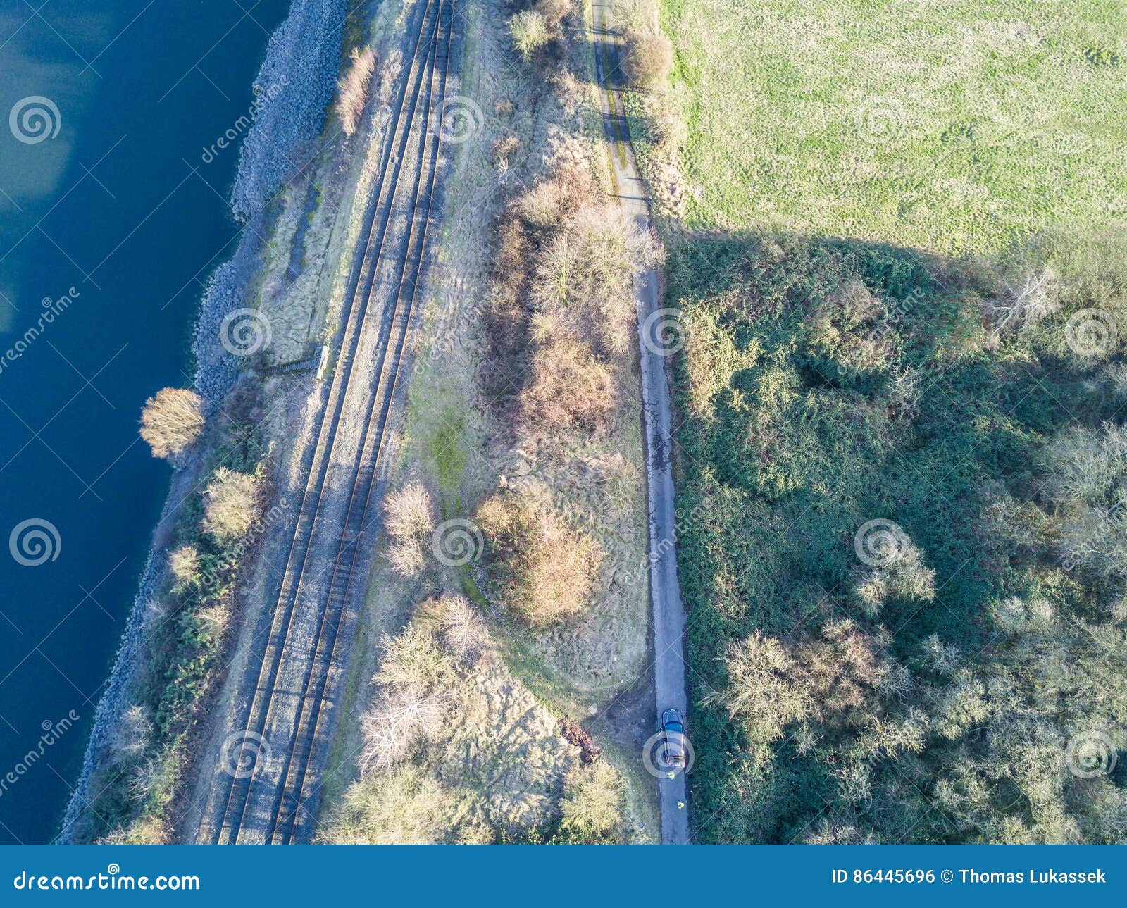 Railway track from above stock photo. Image of track - 86445696