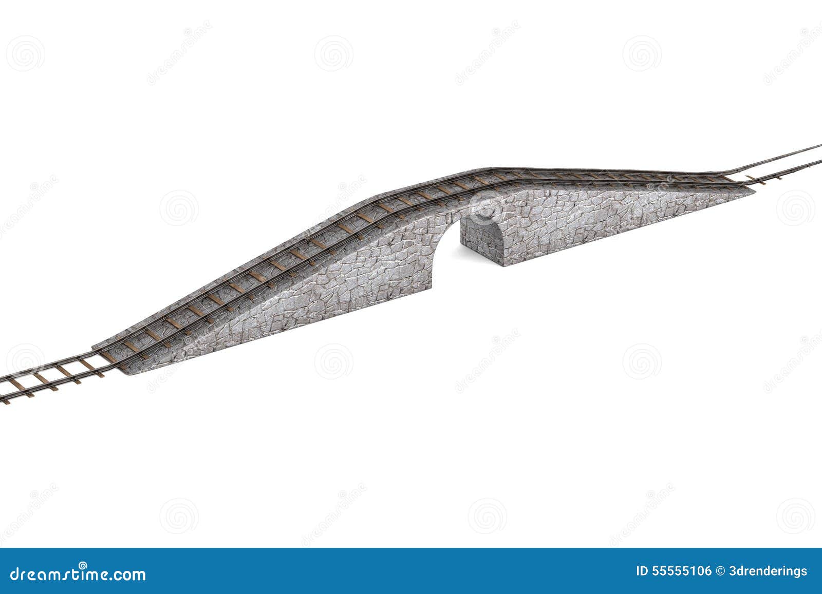 Railway track on bridge stock illustration. Illustration of graphics ...