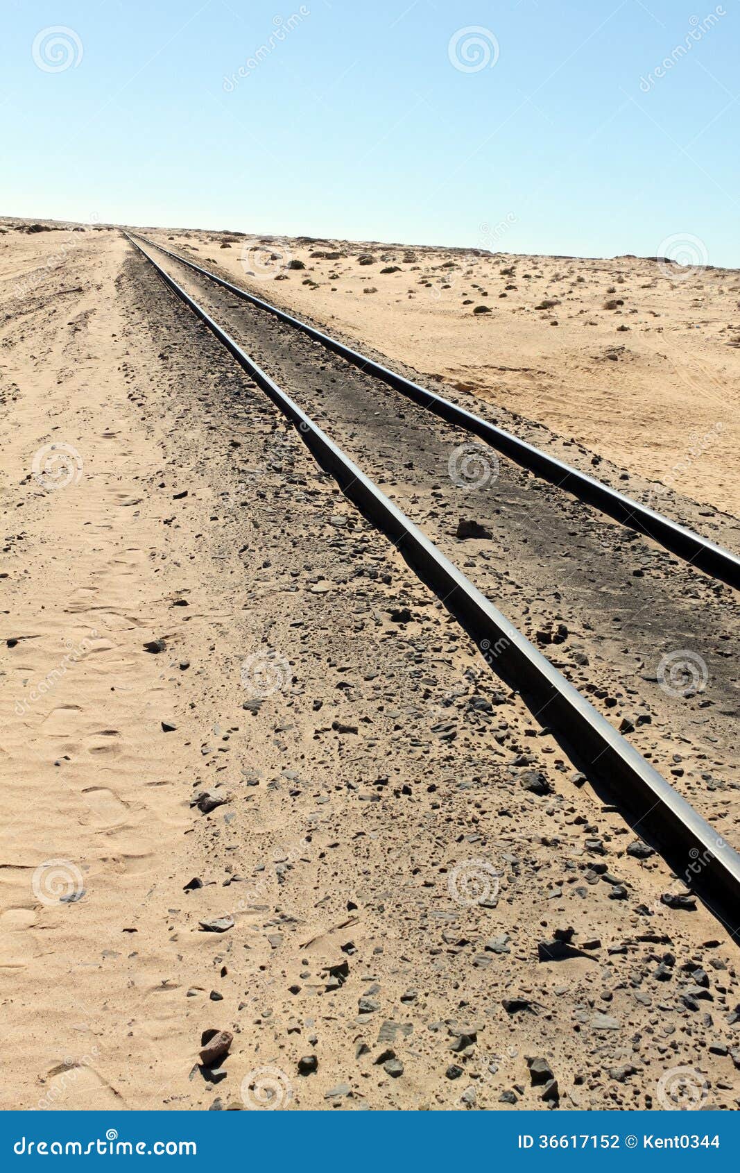 Railway Track in the Desert Stock Photo - Image of area, iron: 36617152