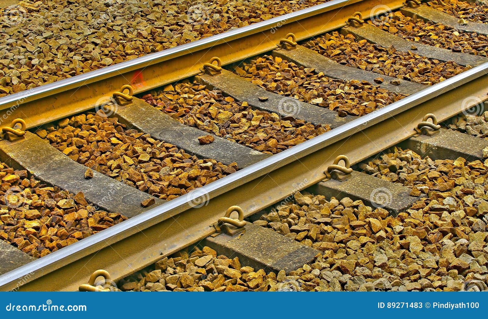 Railway track stock image. Image of outdoor, stones, gravel - 89271483