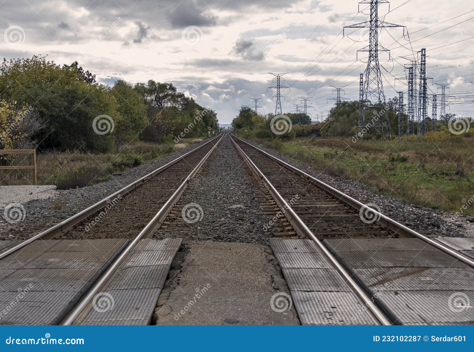 Rail stock image. Image of steel, distance, perspective - 232102287