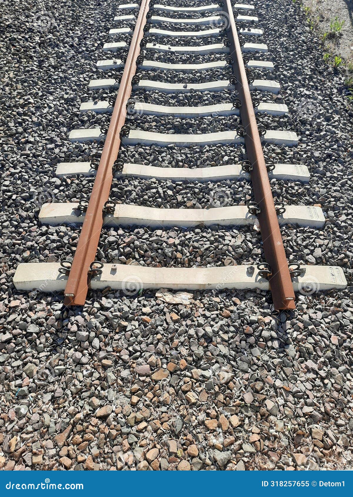 Railway Track Element Rail Infrastructure Modern Transport Stock Image ...