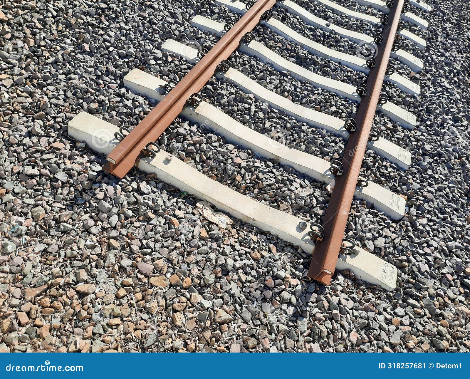 Railway Track Element Rail Infrastructure Modern Transport Stock Image ...