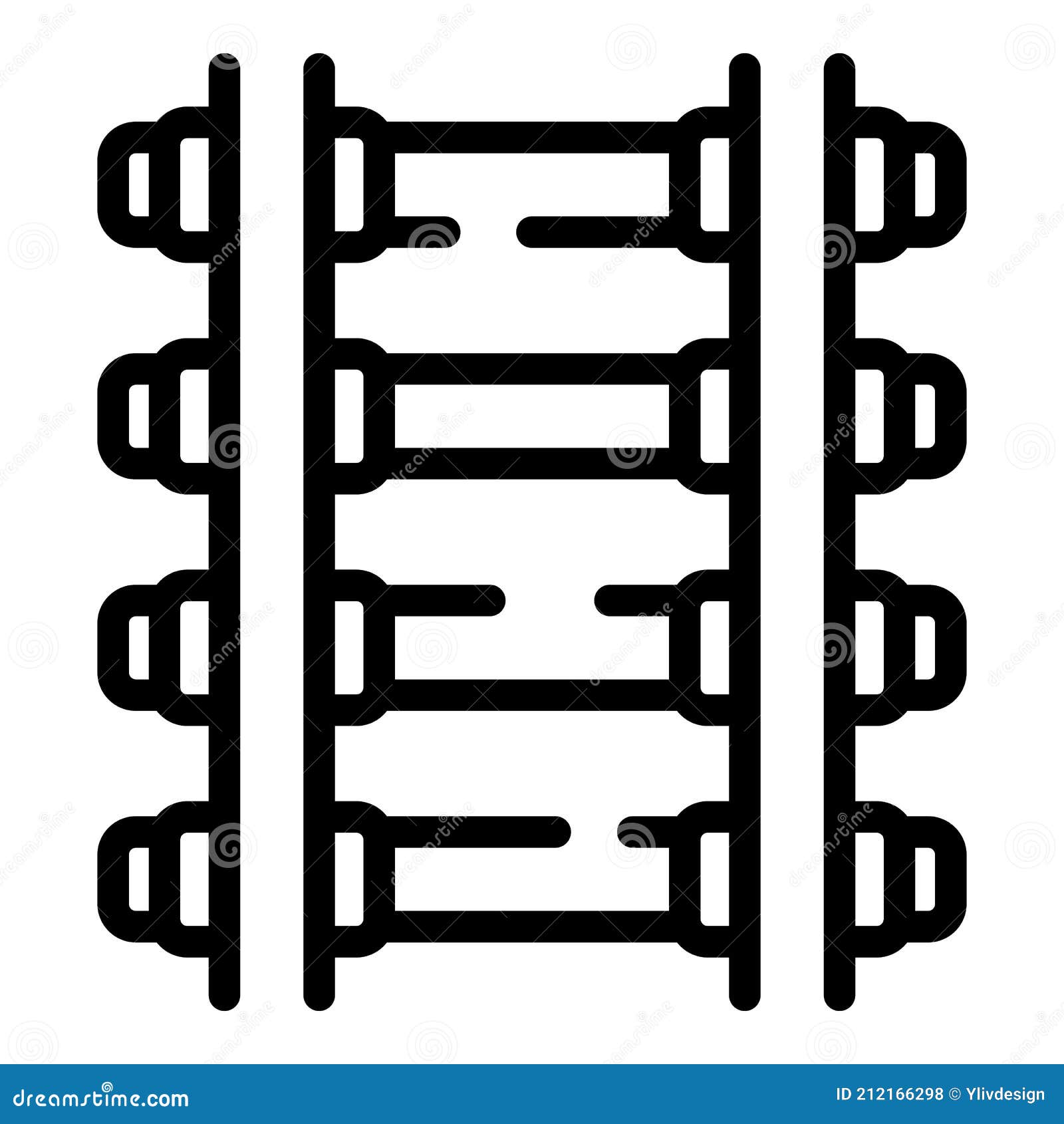 Railway Track Icon, Outline Style Stock Vector - Illustration of ...