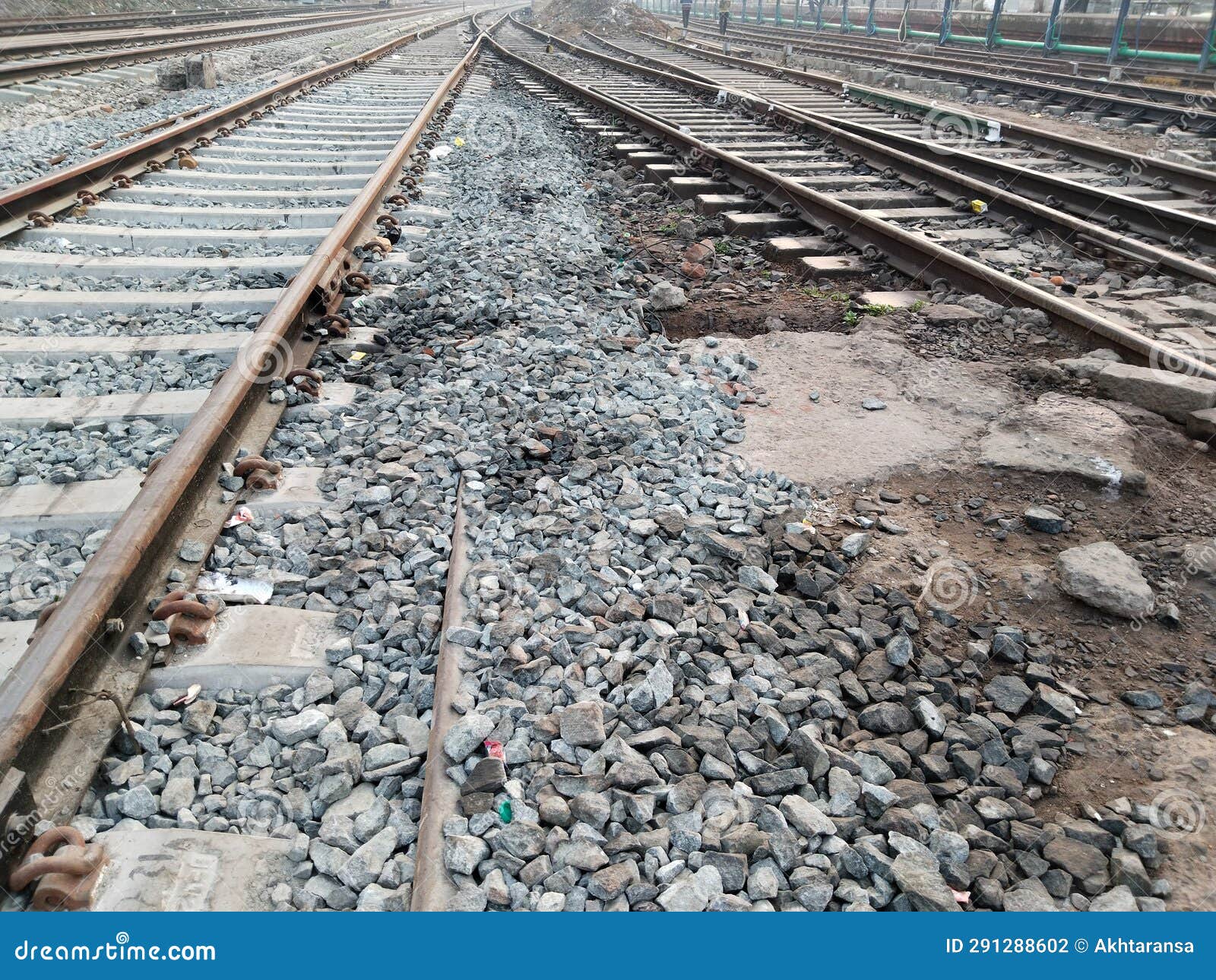 Railway Track, Railway Junction, Indian Train System Stock Photo ...