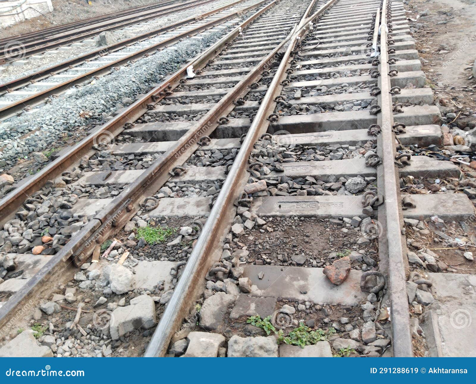 Railway Track, Railway Junction, Indian Train System Stock Image ...