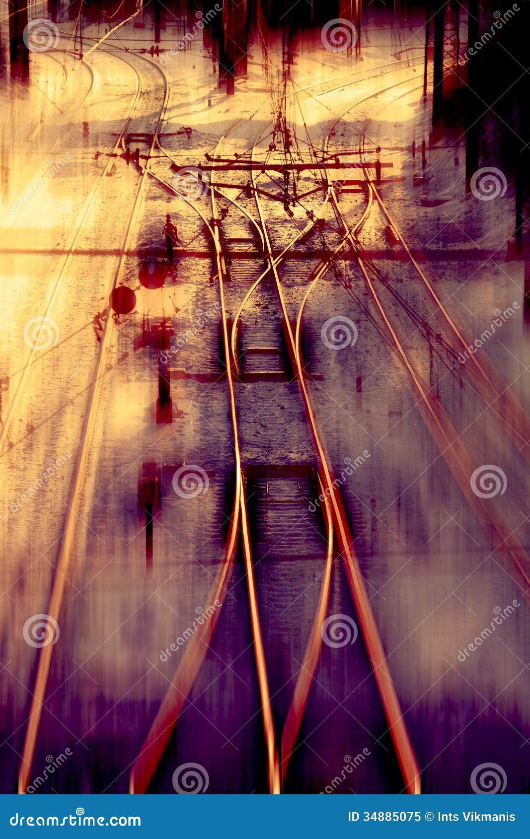 Railway Track Switch Mechanical Mechanism Royalty-Free Stock ...