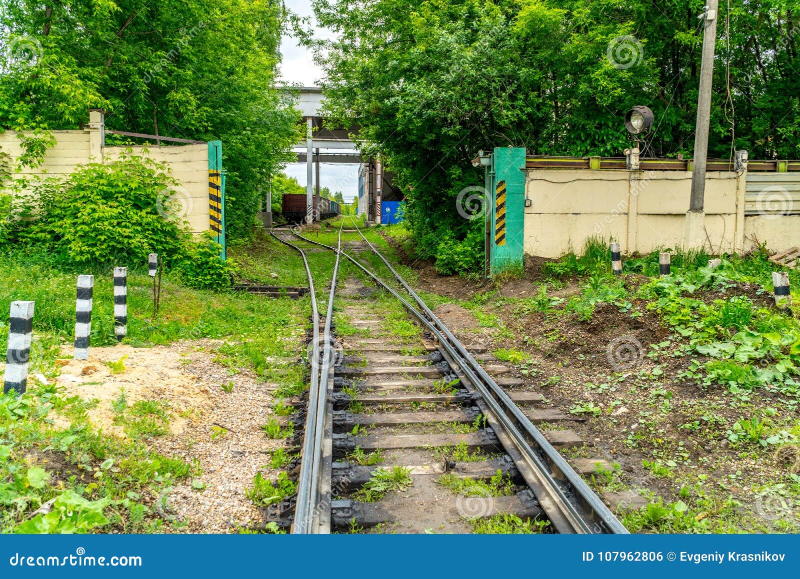Railway Track Leading To the Loading and Unloading Industrial Building ...