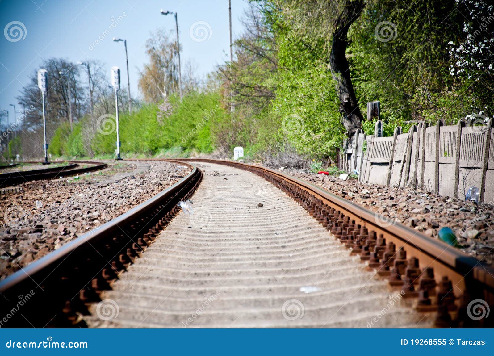 Railway track lines stock image. Image of rail, track - 19268555
