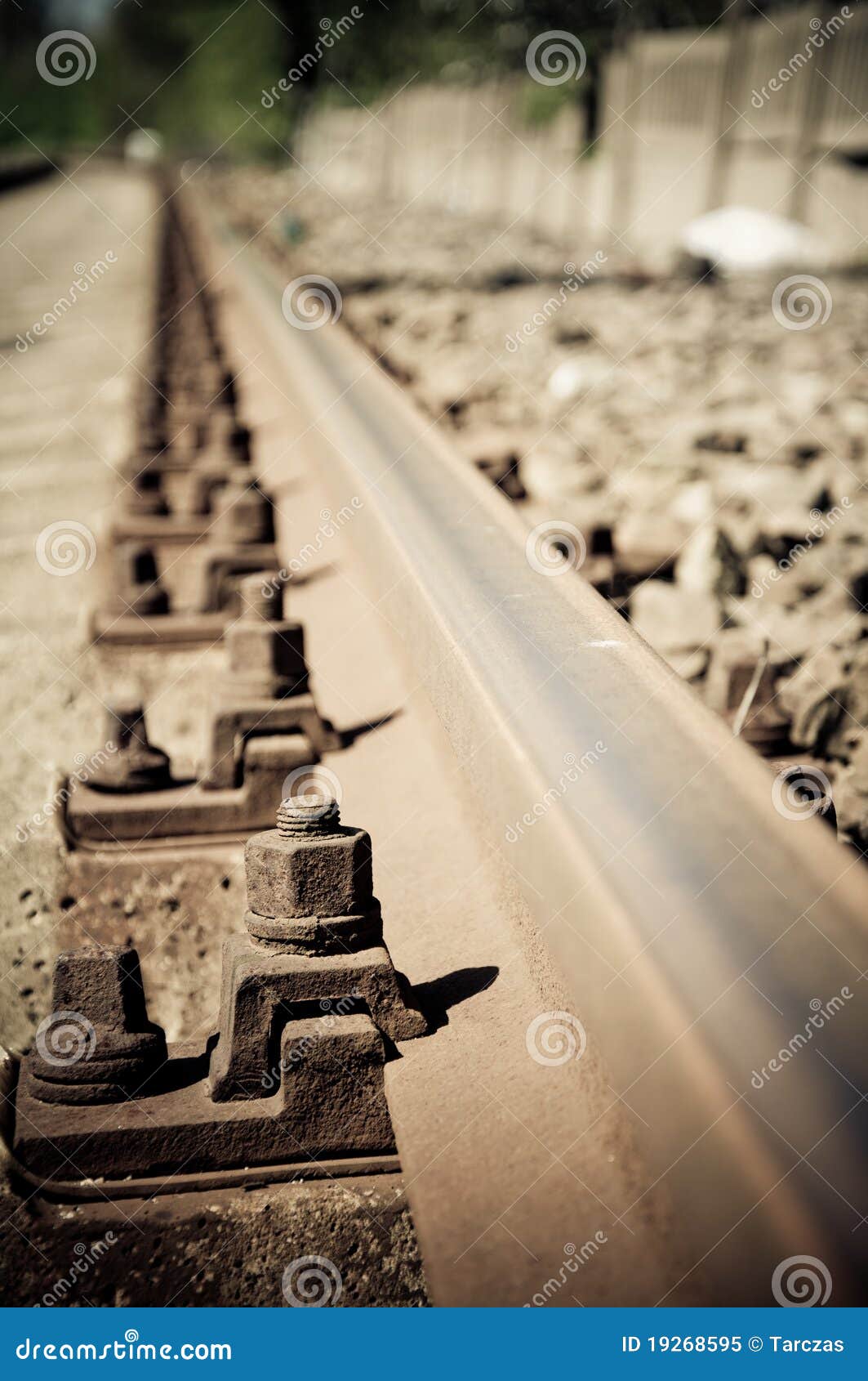 Railway track lines stock image. Image of wood, steel - 19268595