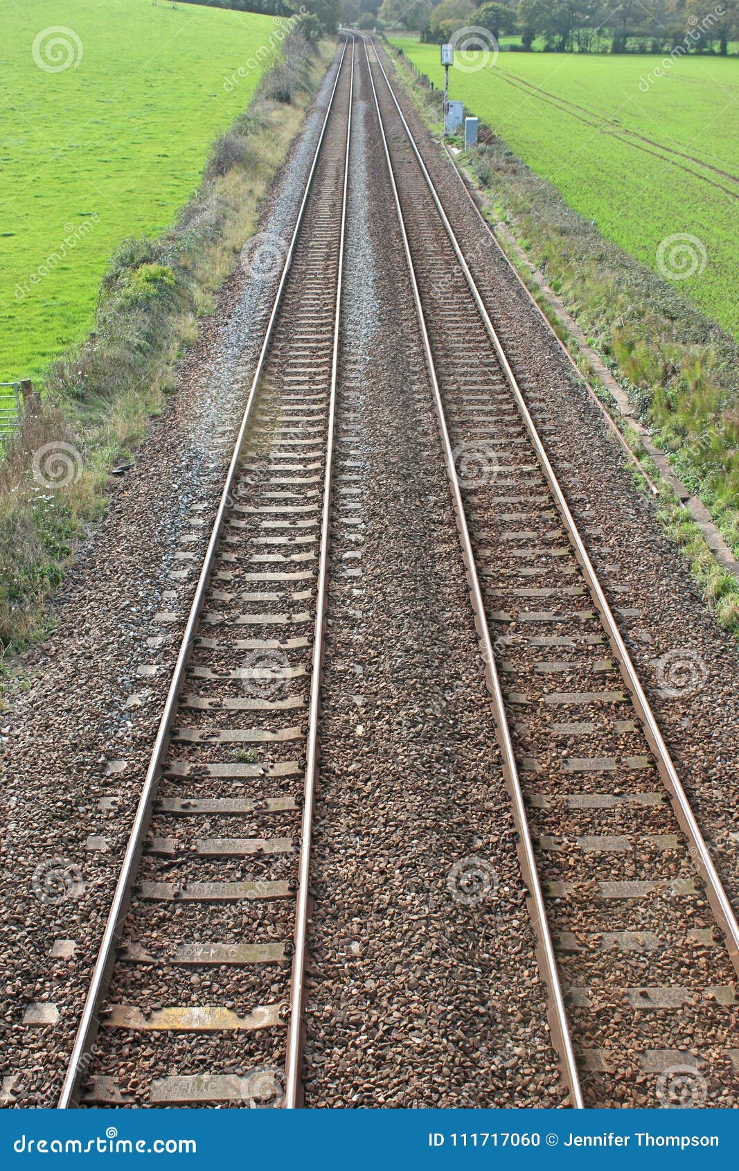 Railway Track stock photo. Image of rail, fields, carriage - 111717060