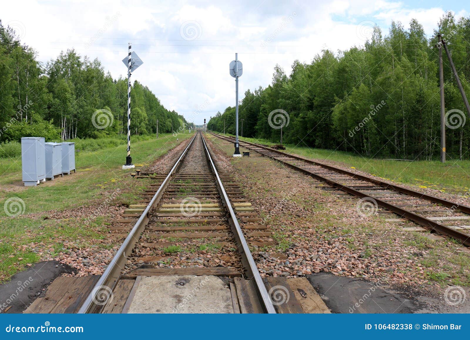 Railway Track - Road with Rail Track Guide. Editorial Stock Photo ...