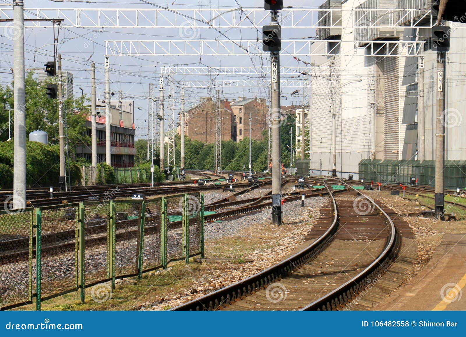 Railway Track - Road with Rail Track Guide. Editorial Stock Photo ...