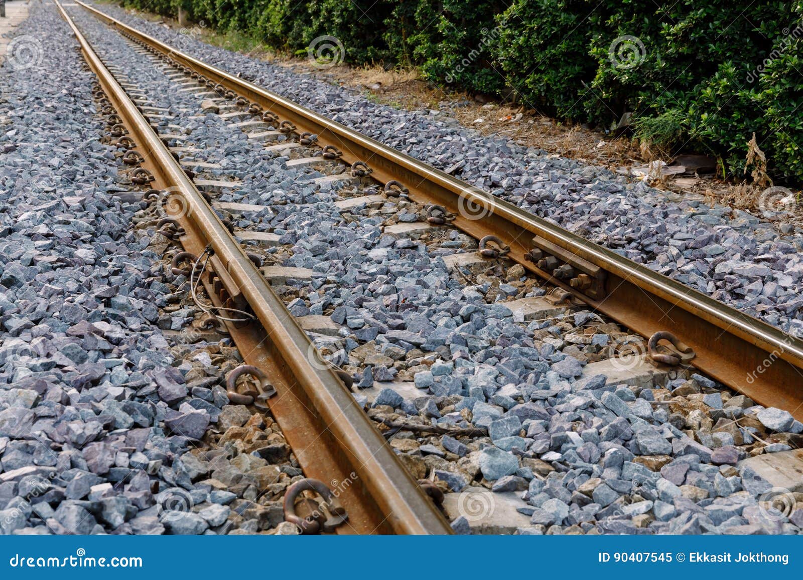 The Railway Track is a Road for Trains Stock Image - Image of isolated ...