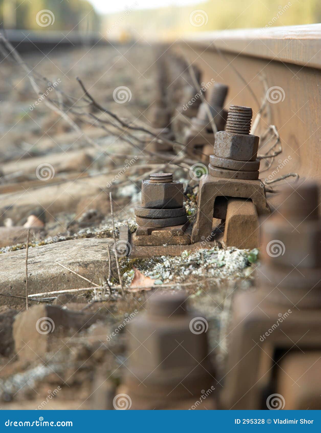 Railway track s bolt stock photo. Image of transportation - 295328