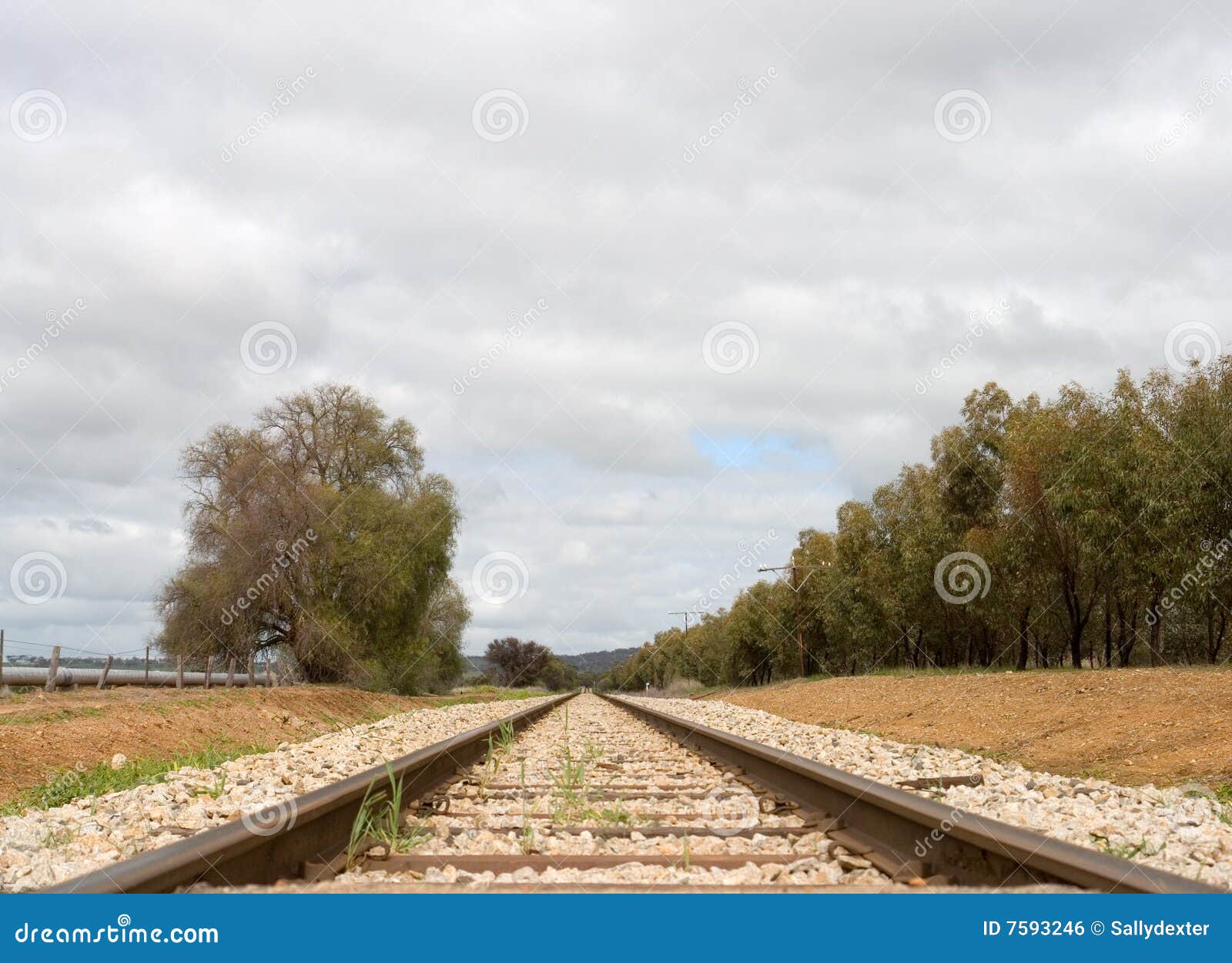 Railway track and sleepers stock photo. Image of country - 7593246